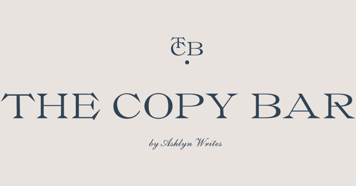 The Copy Bar by Ashlyn Writes™ | Copywriting Templates for Creatives ...
